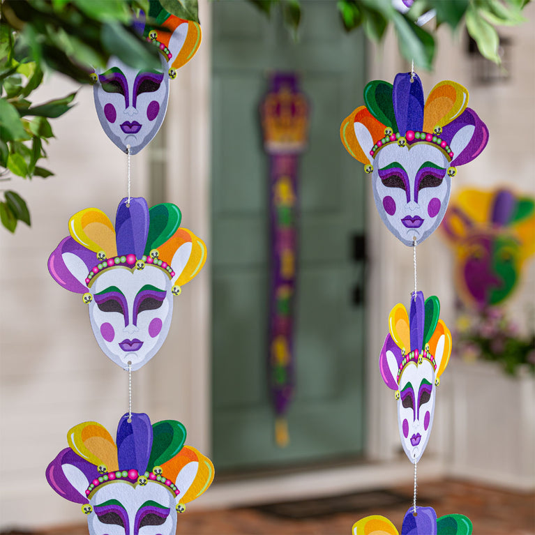 Mardi Gras Jester Hanging Tree Decor | Jubilee Gift Shop