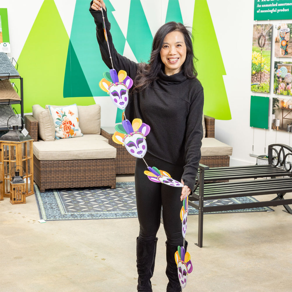 Mardi Gras Jester Hanging Tree Decor | Jubilee Gift Shop