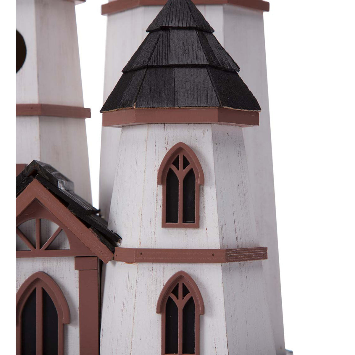 Three Tower Castle Birdhouse with Dragon Weathervane | Jubilee Gift Shop
