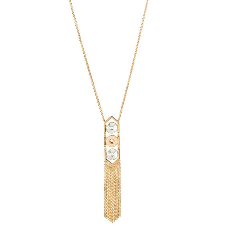Petite Ginger Snaps Necklace Cache Tassel-Gold | Jubilee Gift Shop