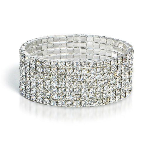 Rhinestone Bracelet Stretch 7 row | Jubilee Gift Shop