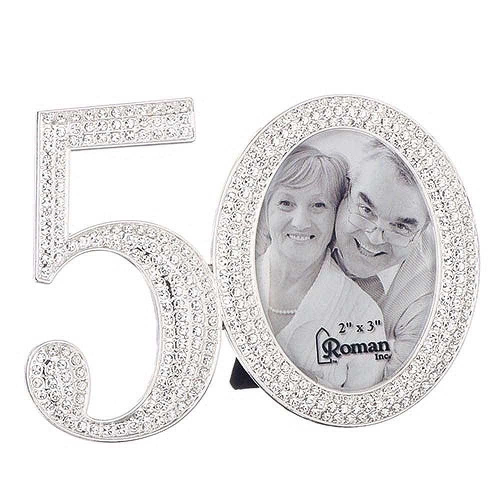 Rhinestone 50th Frame | Jubilee Gift Shop