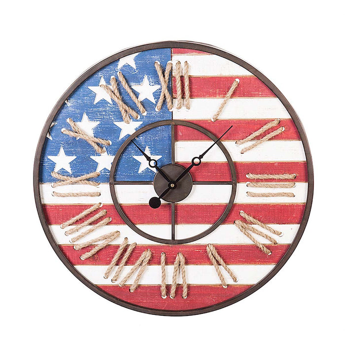 American Flag Wall Clock Patriotic | Jubilee Gift Shop