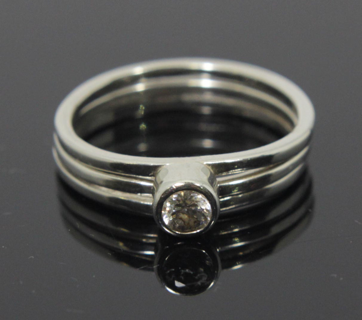 Sterling Silver Ring Within a Ring Size 8 | Jubilee Gift Shop
