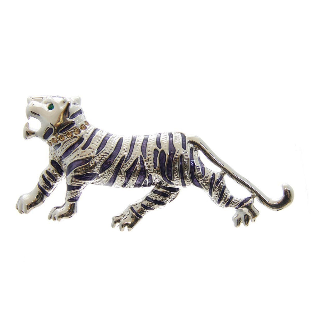 Tiger Pin/Pendant Purple Stripes | Jubilee Gift Shop