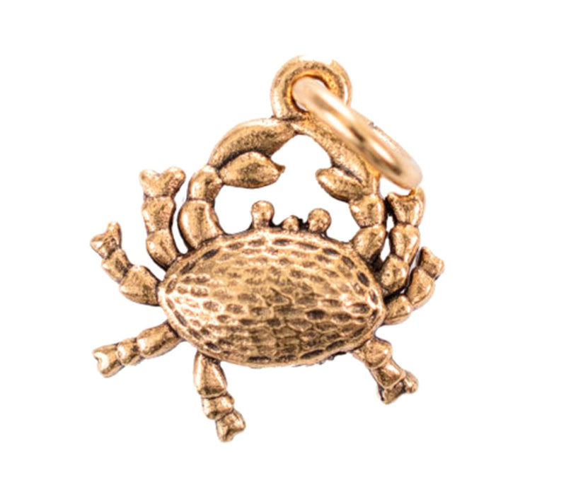 Crab Charm Gold | Jubilee Gift Shop