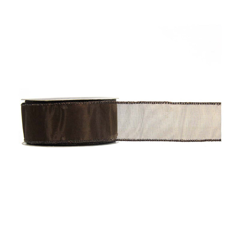 Sheer Ribbon Chocolate Brown | Jubilee Gift Shop