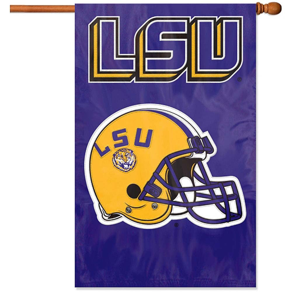 Applique & Embroidered Flag LSU, 44"X28" | Jubilee Gift Shop