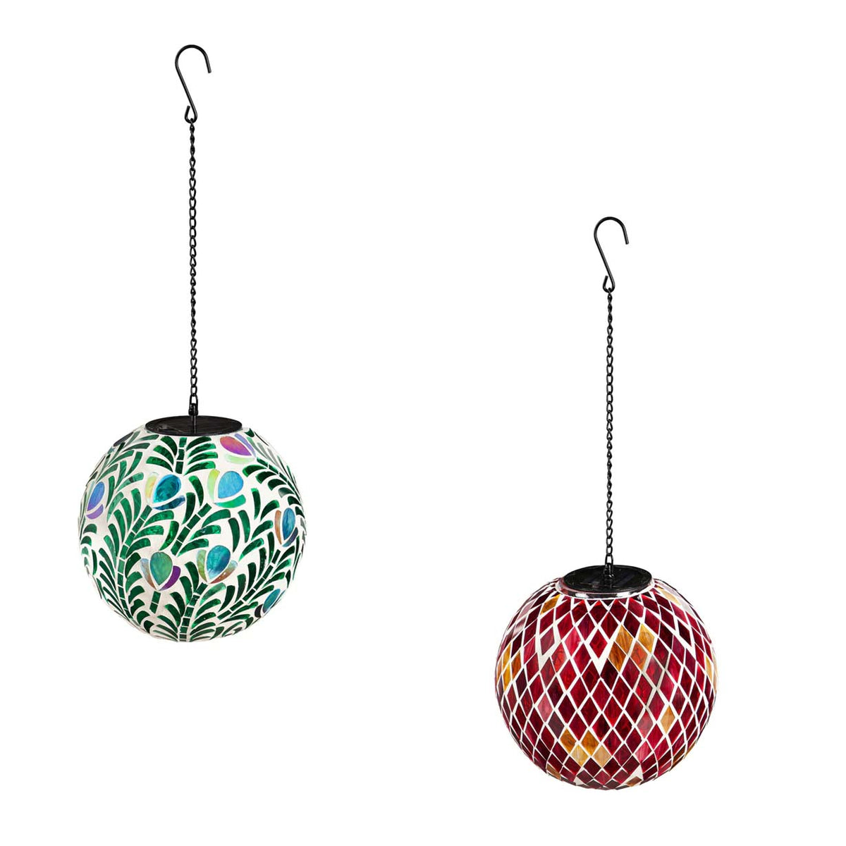 Solar Hanging Mosaic Gazing Ball, 8" | Jubilee Gift Shop