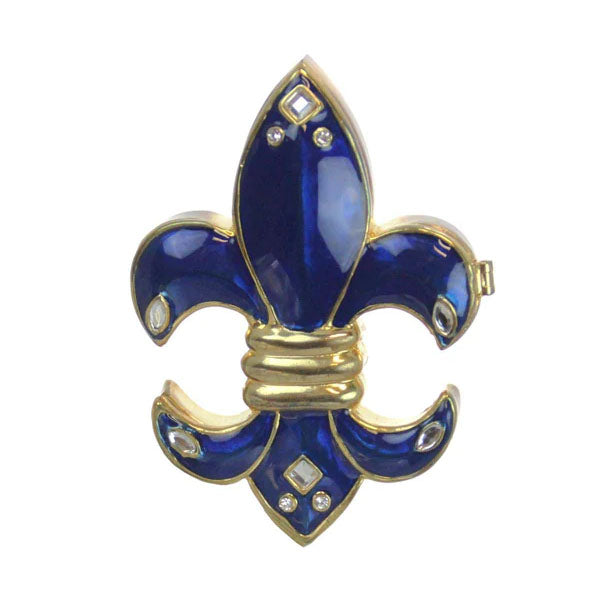 Fleur De Lis Collectible Box, Blue | Jubilee Gift Shop